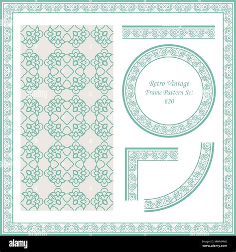 Vintage Border Retro Pattern Background And Frame Decoration Template Stock Vector Image Art