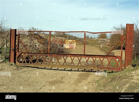 Rusty Iron Gates Stock Photo Alamy