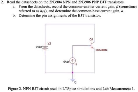 Solved Read The Datasheets On The 2n3904 Npn And 2n3906 Pnp Bjt