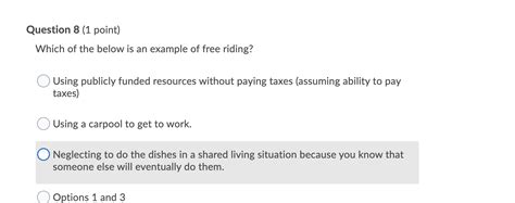 Solved Question 8 1 Point Which Of The Below Is An Example