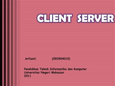 Manajemen Client Server Pptx