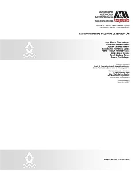 Patrimonio Natural Y Cultural De Tepotzotlán Pdf
