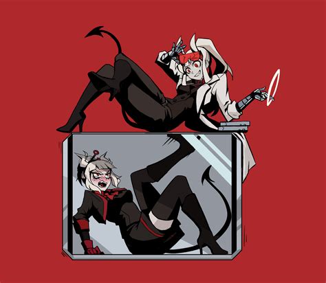 Lucifer And Loremaster Helltaker Drawn By Faesu Danbooru