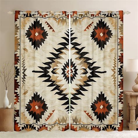 Castle Fairy Bohemian Aztec Black Out Curtains Southwestern Theme