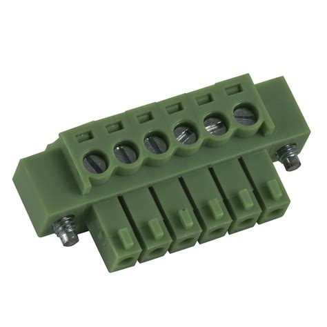 Mm Pitch Terminal Block Wire To Wire Pluggable Type With Flange Ears Terminal Block And