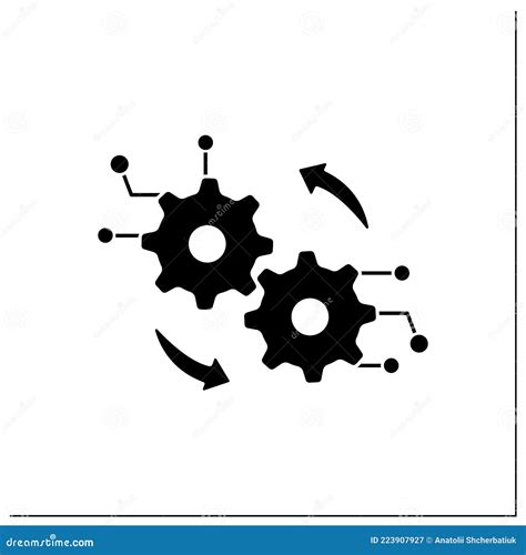 Digital Operation Glyph Icon Stock Vector Illustration Of Technology