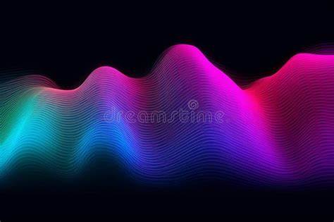 Abstract Background With A Waves Effect In Vibrant Purple And Blue Colors Creating A Dynamic