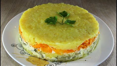 Салата с настъргани картофи и майонеза Youtube