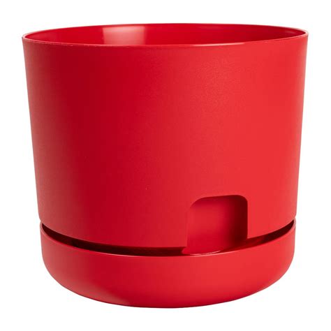 Oasis 6 Self Watering Planter With Saucer Red Livingstone Outdoor