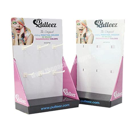 Pop Cardboard Hooks Hanging Display Paper Countertop Display Stand For Mobile Accessories