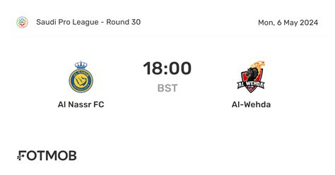 Al Nassr Fc Vs Al Wehda Live Score Predicted Lineups And H2h Stats