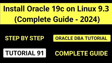Install Oracle 19c On Linux 93 Complete Guide 2024 Oracle