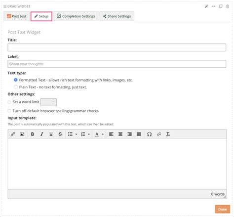 How Do I Use The Post Text Widget Core Widgets Openlearning Help Community
