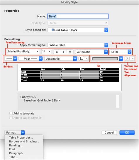 Word Table Styles Best Practices Brandwares
