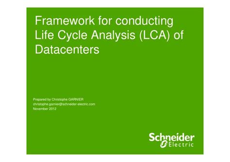 Ppt Framework For Conducting Life Cycle Analysis Lca Of
