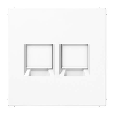 Centre Plate Snap On Fixing For Modular Jack Sockets 2 Gang Uma