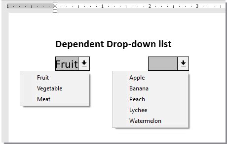How To Create Dependent Drop Down Lists In Word Document