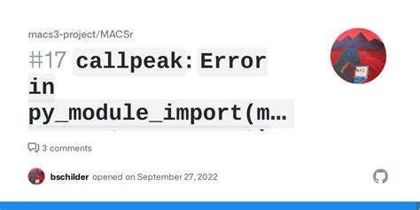 `callpeak` `error In Pymoduleimportmodule Convert Convert
