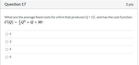 Solved Question 16 2 Pts What Is The Slope Of An Isocost