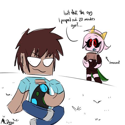Rule 34 Cha Ashdiary Chilling Creepypasta Egg Herobrine Innocent Male Male Focus Mcdiego