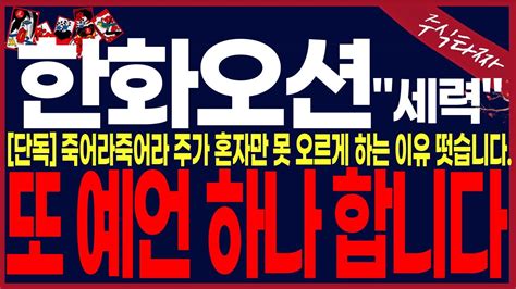 한화오션 주가 전망 손실중이신분들은이렇게해보세요주식타짜의전략노출합니다한화오션 한화오션주가전망 한화오션목표가