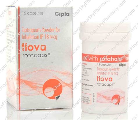 Generic Spiriva Handihaler Tiova Rotacaps 18 Mcg Tiotropium Bromide Inhalation Powder
