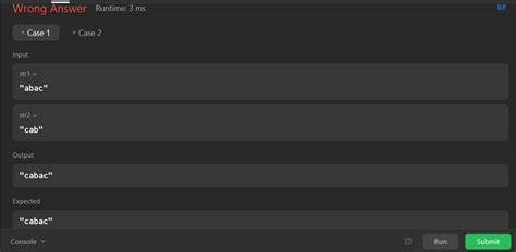 Why Is It Showing Wrong Answer Rleetcode