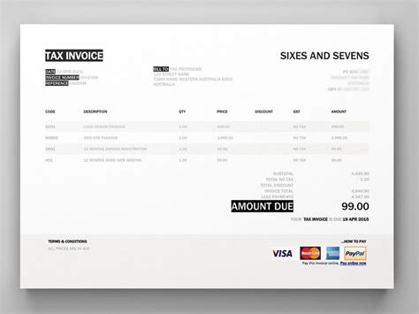 Xero Invoice Template Invoice Example
