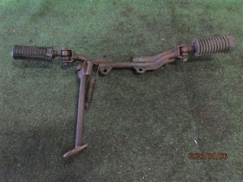 稀少 モンキー5l Z50j－1313 純正ステップバーassy スタンド付き 再生レストアに 倹モンキー4lゴリラz50az ホンダ用