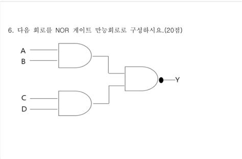 디지털 논리회로 Nor 게이트 만능회로 구성 지식in