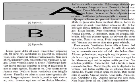 Floats Sub Figures Of Different Sizes Over Two Column Text Tex