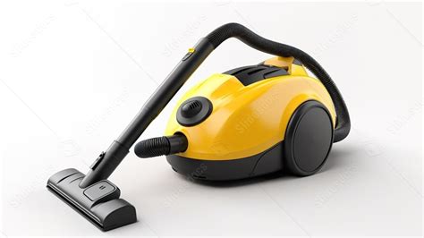 Sleek Vacuum Cleaner Isolated On A White In 3d Powerpoint Background For Free Download Slidesdocs