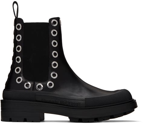 Alexander Mcqueen Black Boxcar Chelsea Boots Alexander Mcqueen