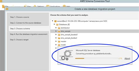 sql server conversion process hangs under aws schema conversion tool stack overflow