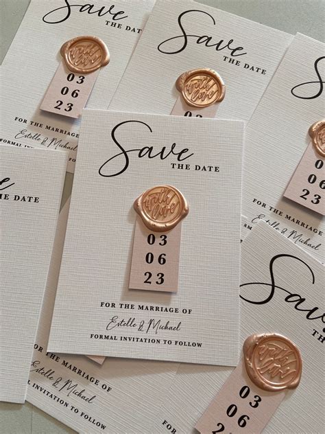 Luxury Modern Wedding Save The Date Pink And White Etsy Uk Wedding