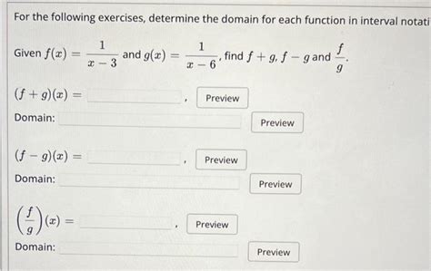 solved for the following exercises determine the domain for
