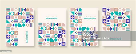 하프 서클 정사각형 선 도트 웨이브 기하학적 텍스처가 있는 추상적인 배경을 가진 현대적인 커버 템플릿 벡터 디자인 연례 보고서 잡지 트렌디 한 브로셔 등을위한 복고풍 스타일