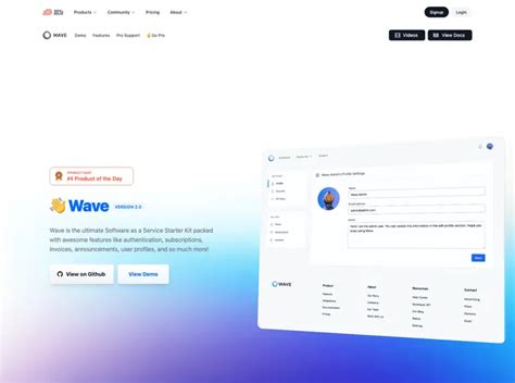 Wave By Thedevdojo A Laravel Template Built At Lightspeed