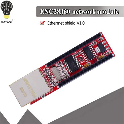 1pcs enc28j60 ethernet shield v1 0 for arduino compatible nano 3 0 rj45