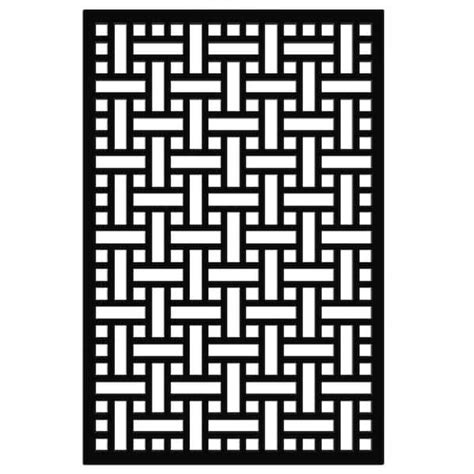 Acurio Latticeworks Crosshatch 4 Ft X 32 In Black Squares Rectangles Vinyl Lattice Decorative