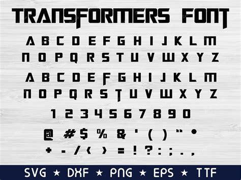 Transformers Font Transformers Svg Ttf Transformers Alphabet Etsy