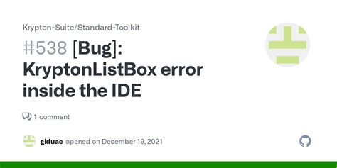 Bug Kryptonlistbox Error Inside The Ide · Issue 538 · Krypton Suitestandard Toolkit · Github