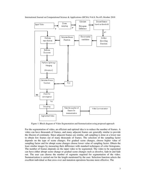 Video Segmentation And Summarization Using Modified Genetic Algorithm Pdf