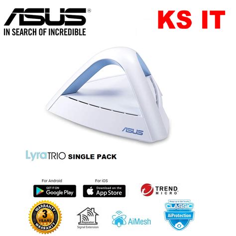 ASUS LYRA TRIO AC1750 MESH WIFI SYSTEM (SINGLE PACK)