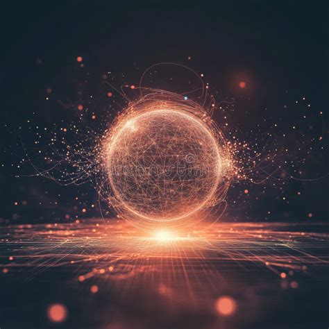 Exploring Digital Connections With A Glowing Globe And Flowing Lines In A Futuristic Environment