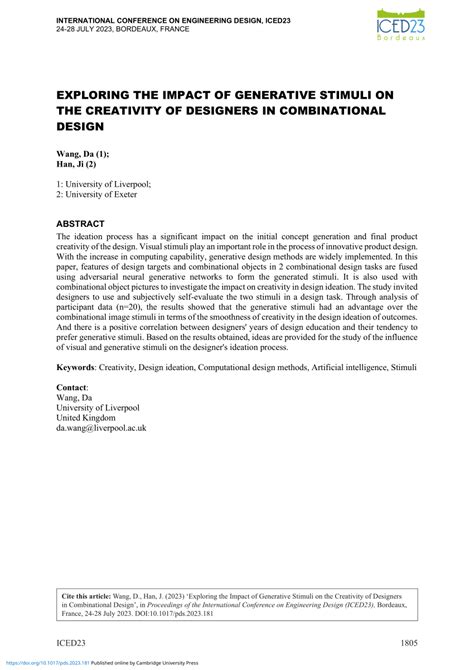 Pdf Exploring The Impact Of Generative Stimuli On The Creativity Of