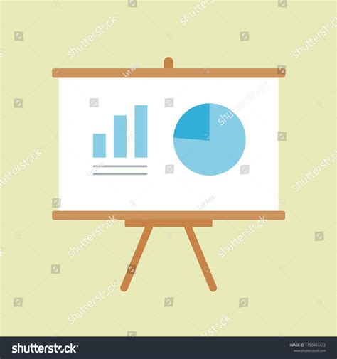 Vector Flat Illustration Chart Board Stock Vector Royalty Free Shutterstock