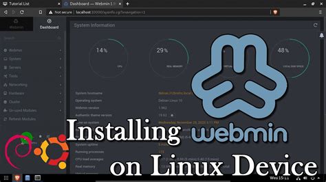 installing webmin on linux device youtube