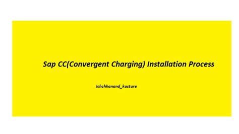 Sap Cc Convergent Charging Installation Process