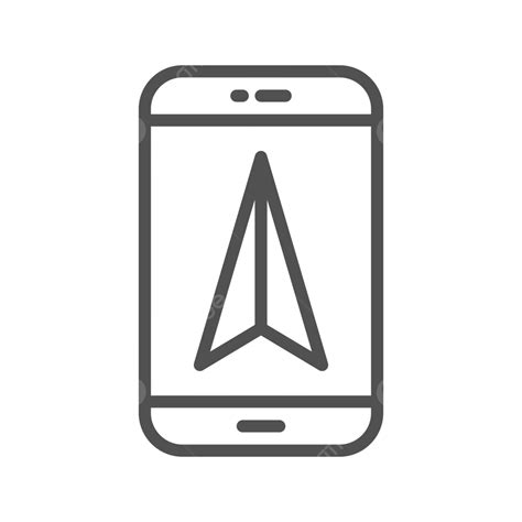 Mobile Gps Navigation Line Icon Unusual Smartphone Location Vector